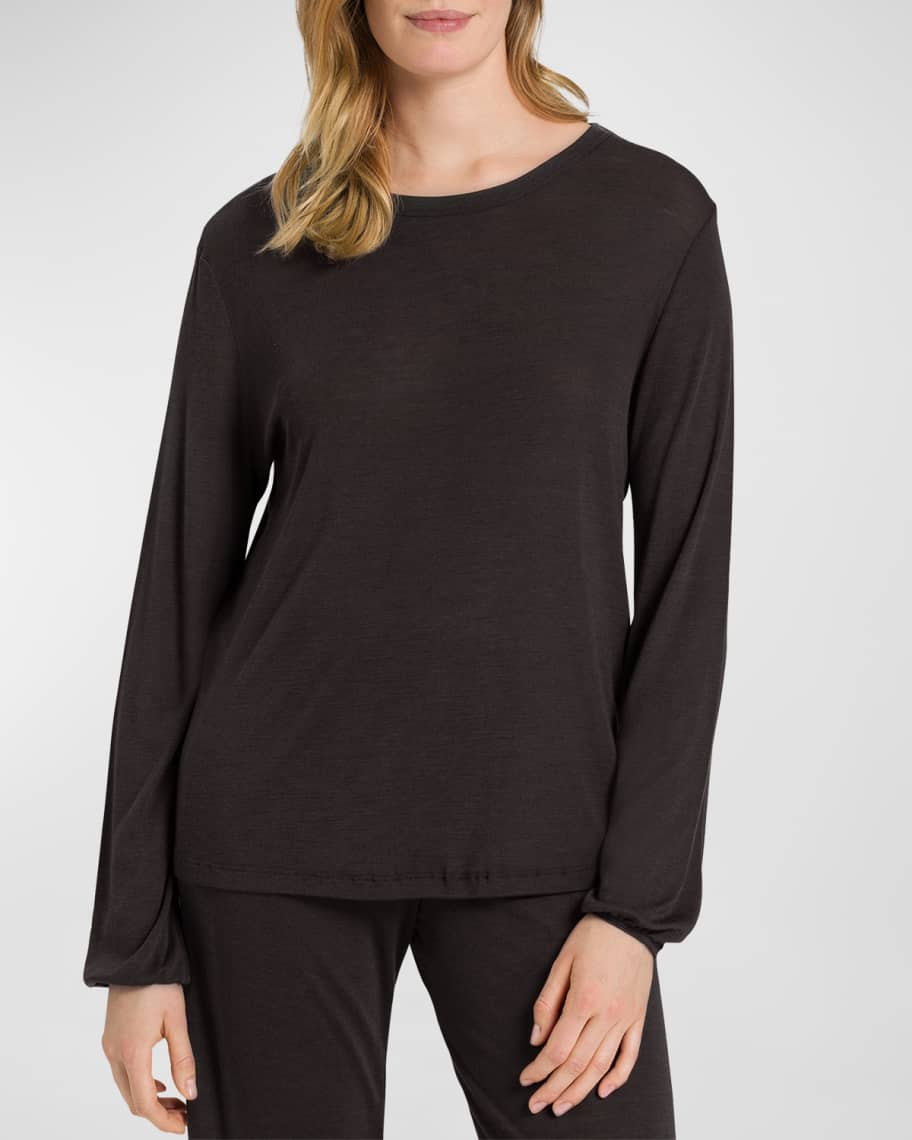 Hanro Woolen Long-Sleeve Sleep Shirt | Neiman Marcus