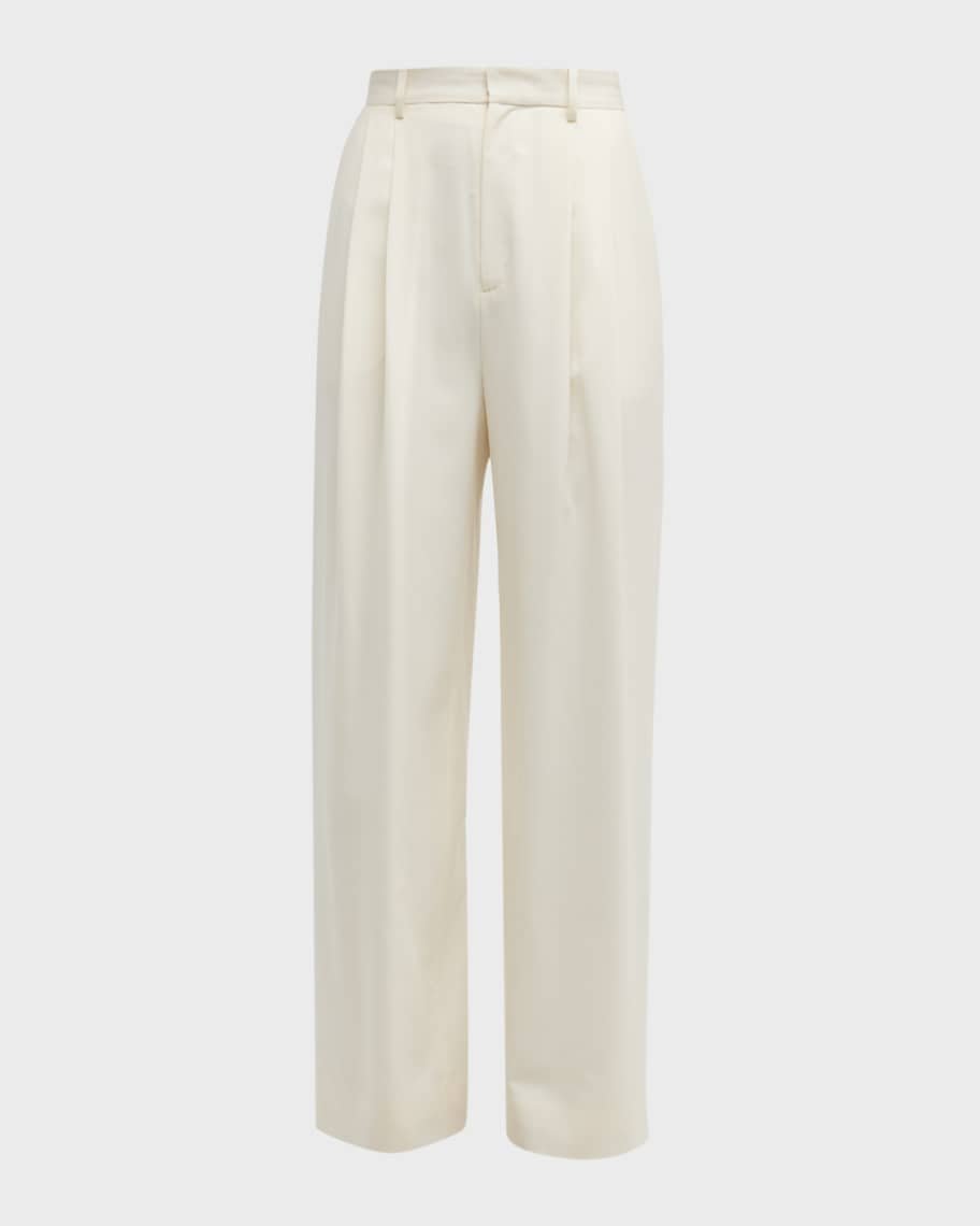 Salon 1884 Cecily Pleated Wide-Leg Pants | Neiman Marcus