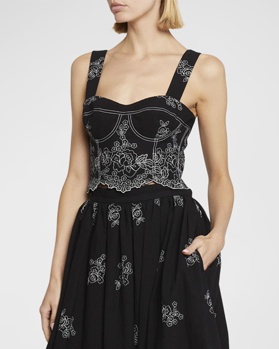 Erdem Embroidered Bra Top | Neiman Marcus