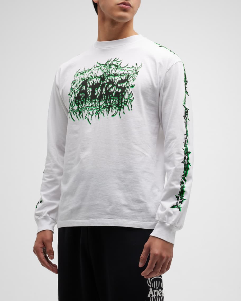 Aries Men's Metal Logo T-Shirt | Neiman Marcus