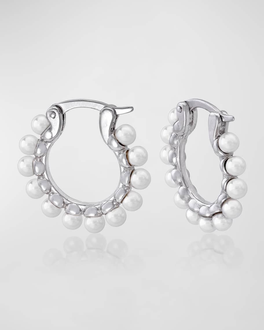 Majorica Ada Pearl Huggie Earrings | Neiman Marcus