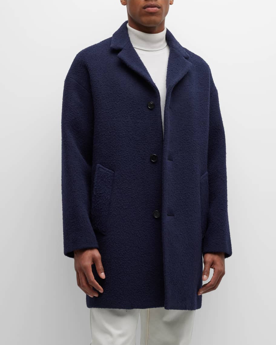Loewe Men's Textured Wool Topcoat | Neiman Marcus