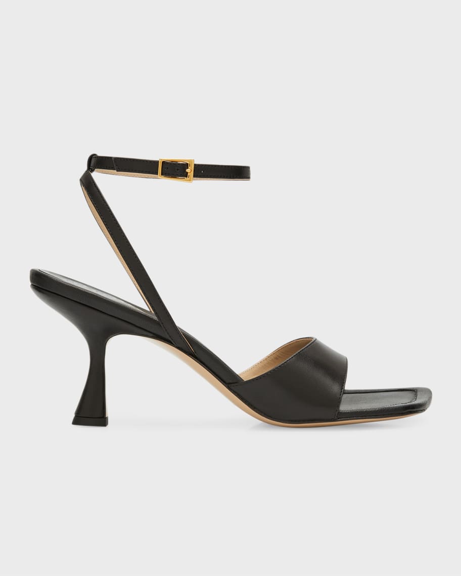 Wandler Julio Lambskin Ankle-Strap Sandals | Neiman Marcus