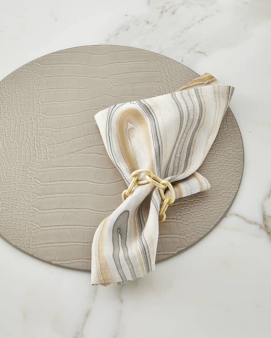 Croc Neutral Table Linens Collection | Neiman Marcus