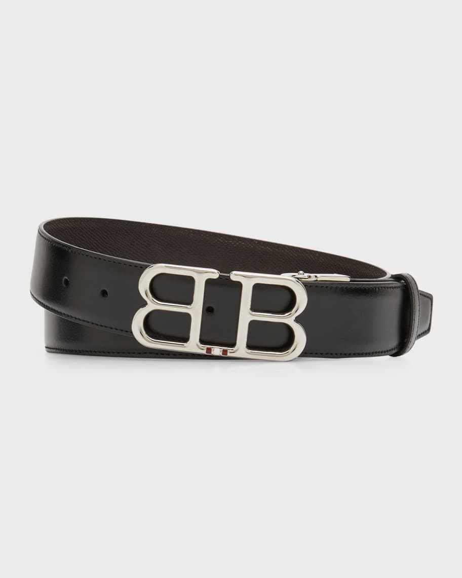 Bally Men's Reversible Leather BB-Buckle Belt | Neiman Marcus