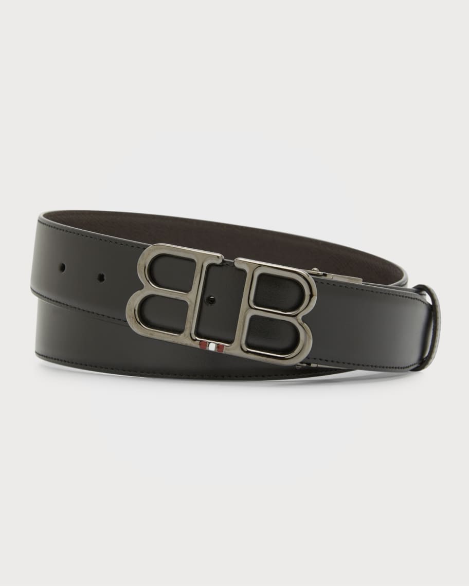 Bally Men's Reversible Leather BB-Buckle Belt | Neiman Marcus