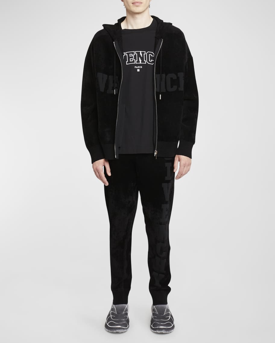 Givenchy Men's Velour Logo Track Jacket | Neiman Marcus