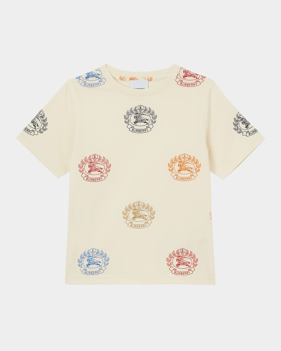 Burberry Kid's Sidney Equestrian Logo Crest T-Shirt, Size 3-14 | Neiman ...