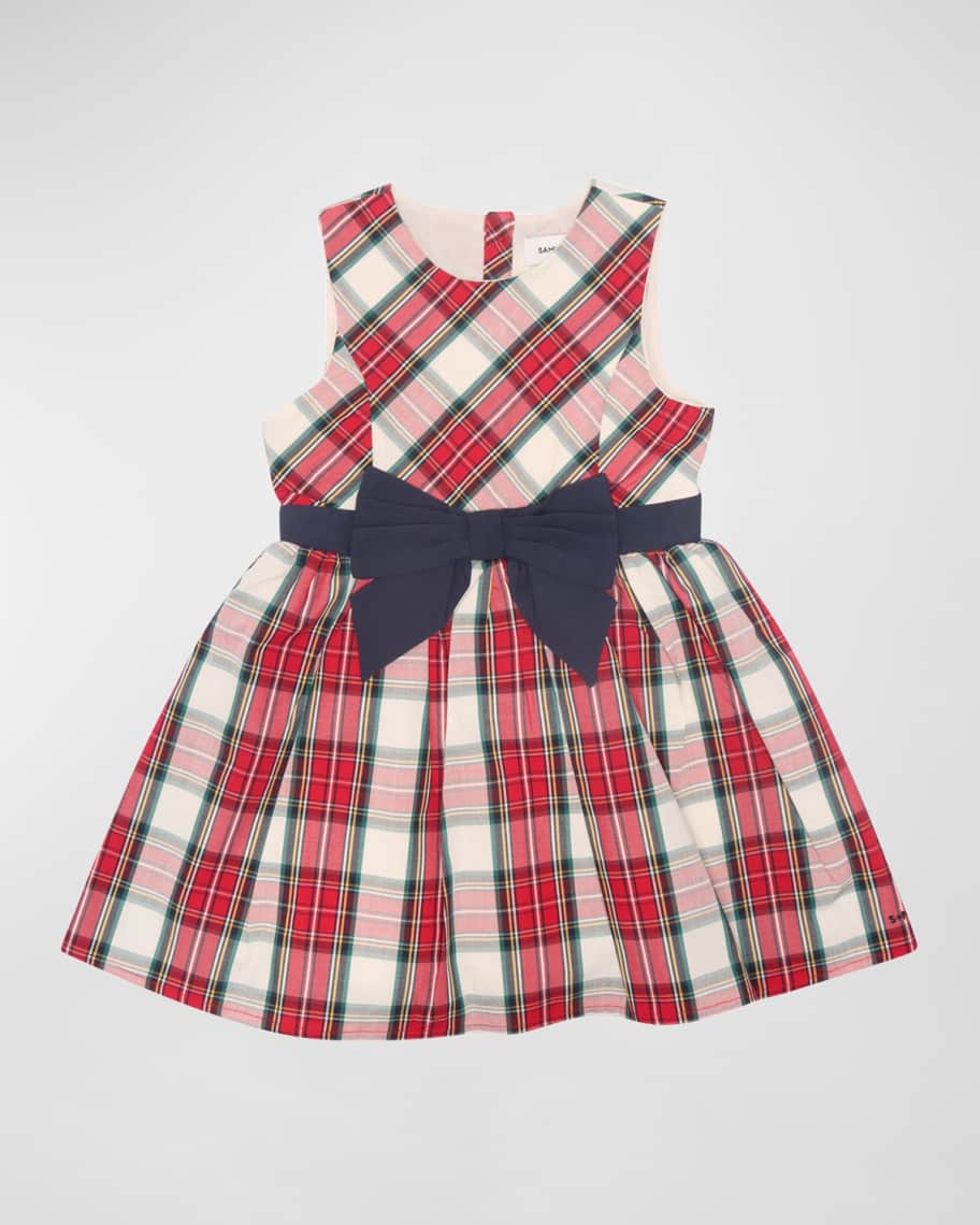 Sammy + Nat Girl's Vivienne Tartan Holiday Dress, Size 2-8 | Neiman Marcus