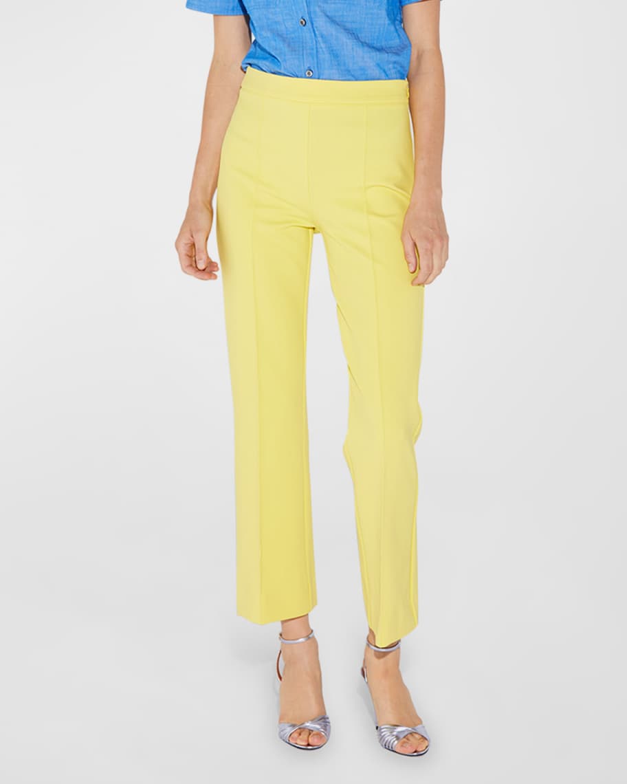 CALLAS Milano Lola High-Rise Straight-Leg Ankle Pants | Neiman Marcus