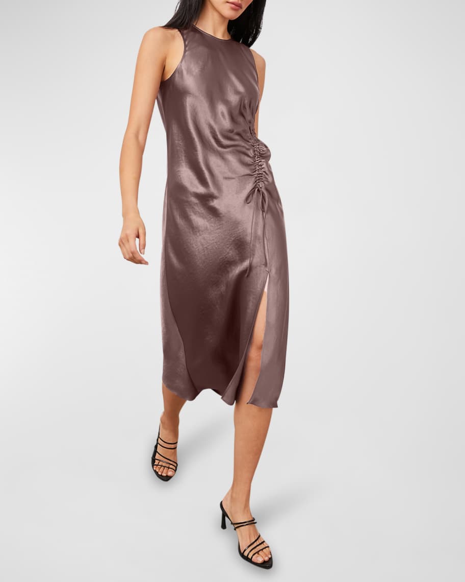 Rails Gabriella Satin Midi Dress | Neiman Marcus