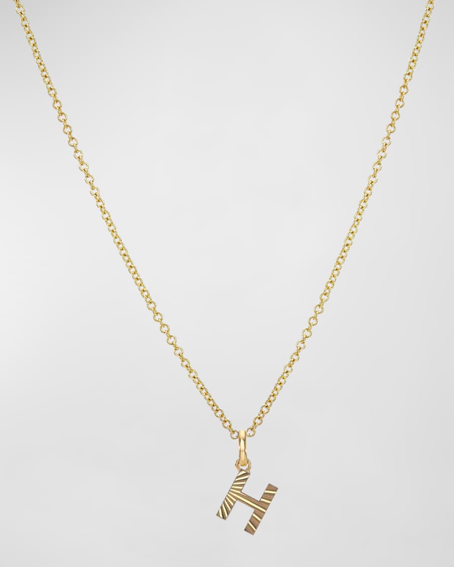 Zoe Lev Jewelry 14K Gold Initial Pendant Necklace | Neiman Marcus