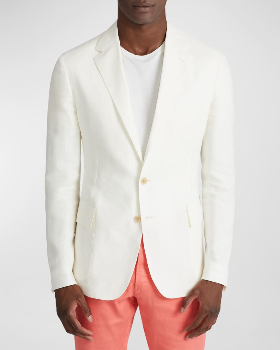 Ralph Lauren Purple Label Men's Hadley Linen Sport Coat | Neiman Marcus
