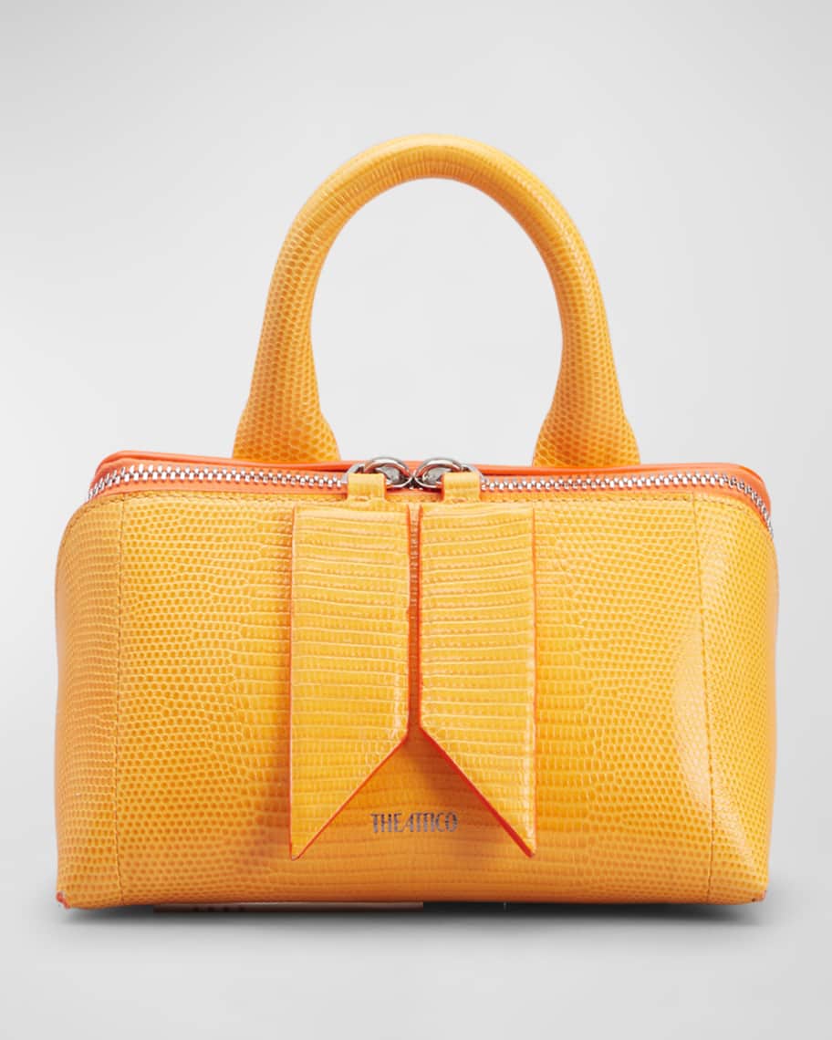 The Attico Friday Lizard-Embossed Crossbody Bag | Neiman Marcus