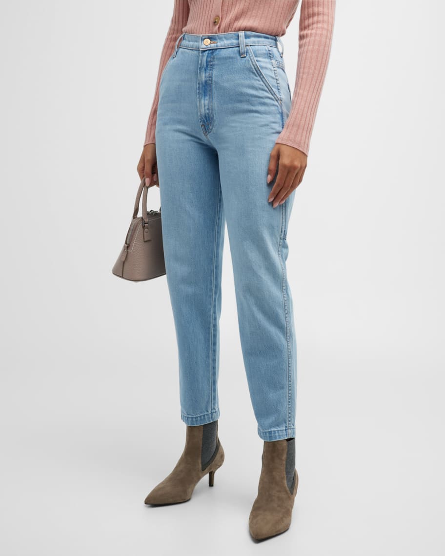 MOTHER The High Waist Twizzy Utility Ankle Jeans | Neiman Marcus