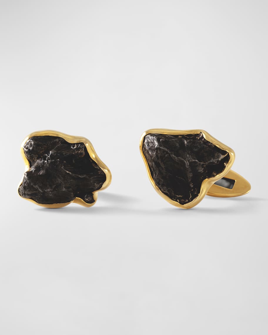 Jorge Adeler Men's 18K Yellow Gold Sikote-Alin Meteorite Cufflinks ...