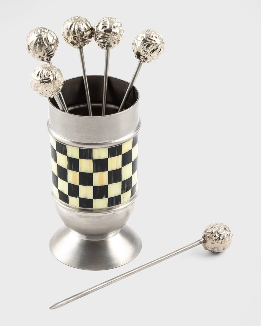 MacKenzie-Childs Supper Club Courtly Check Pick Set | Neiman Marcus