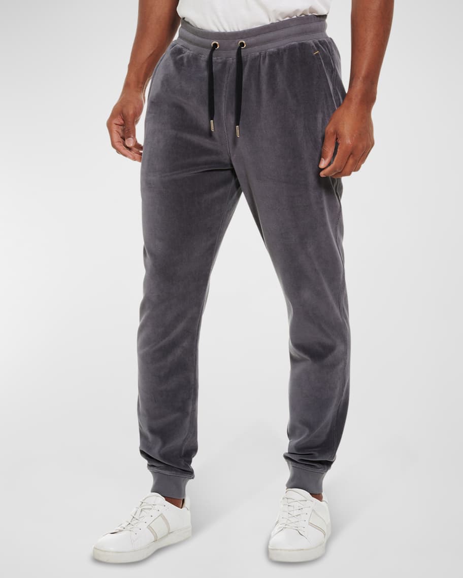 Robert Graham Men's Thatcher Velour Drawstring Joggers | Neiman Marcus
