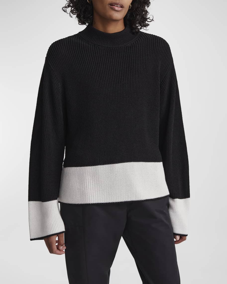 Varley Panama Striped Knit Sweater | Neiman Marcus