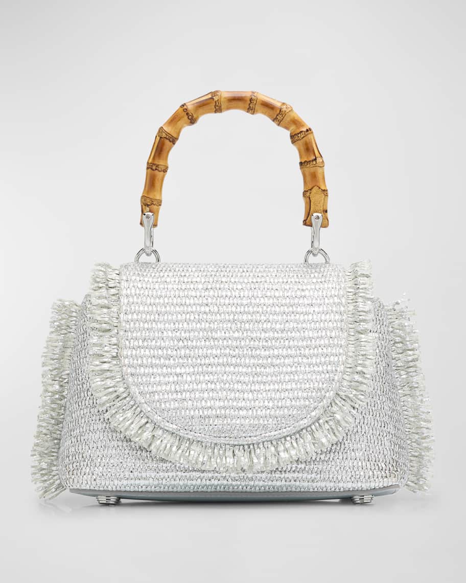 Cult Gaia Ozzy Mini Fringe Metallic Top-Handle Bag | Neiman Marcus