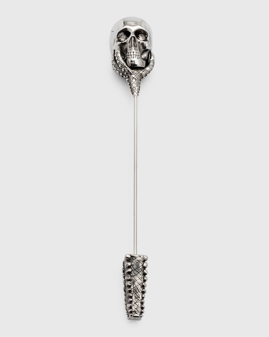 McQueen Men's Victor Skull Lapel Pin | Neiman Marcus