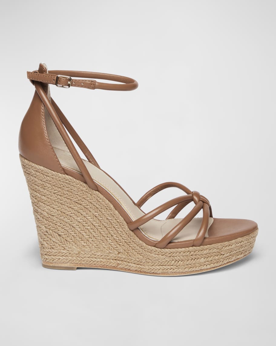PAIGE Tami Ankle-Strap Wedge Espadrilles | Neiman Marcus
