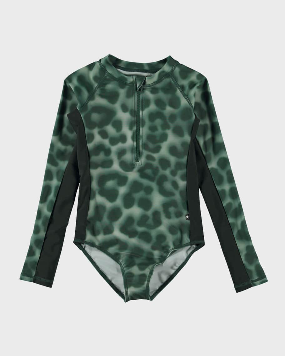 Molo Girl's Necky Animal-Print One Piece Swimsuit, Size 8-16 | Neiman ...