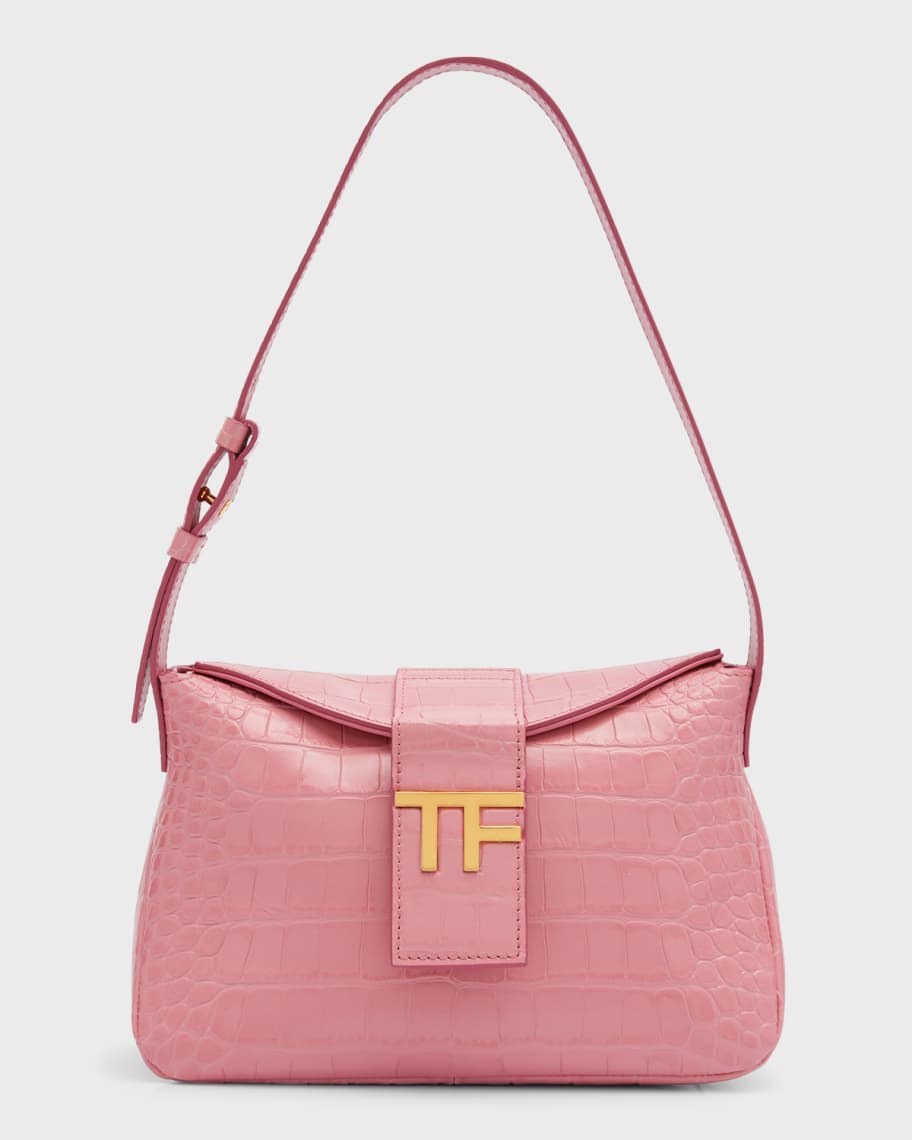 TOM FORD TF Mini Hobo in Stamped Croc Leather | Neiman Marcus