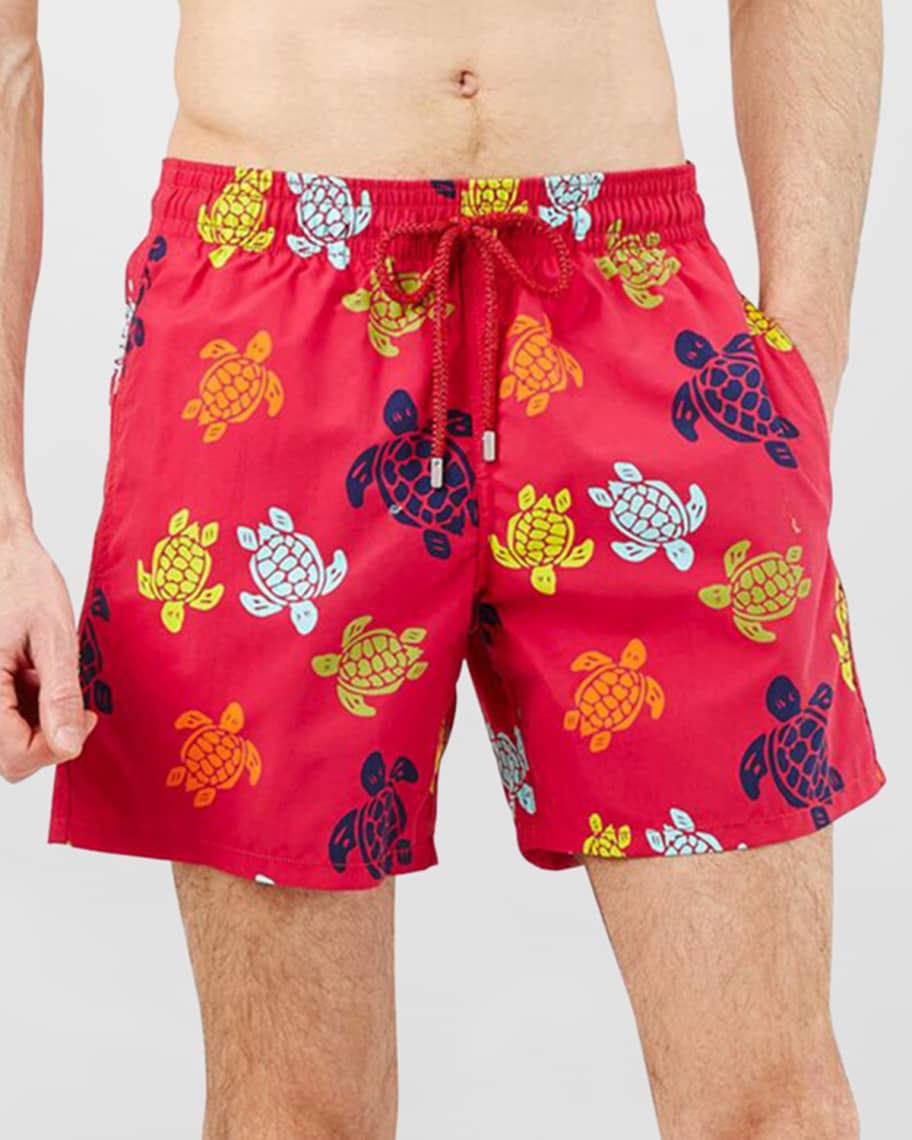 Vilebrequin Men's Moorea Sand Turtles Swim Trunks | Neiman Marcus