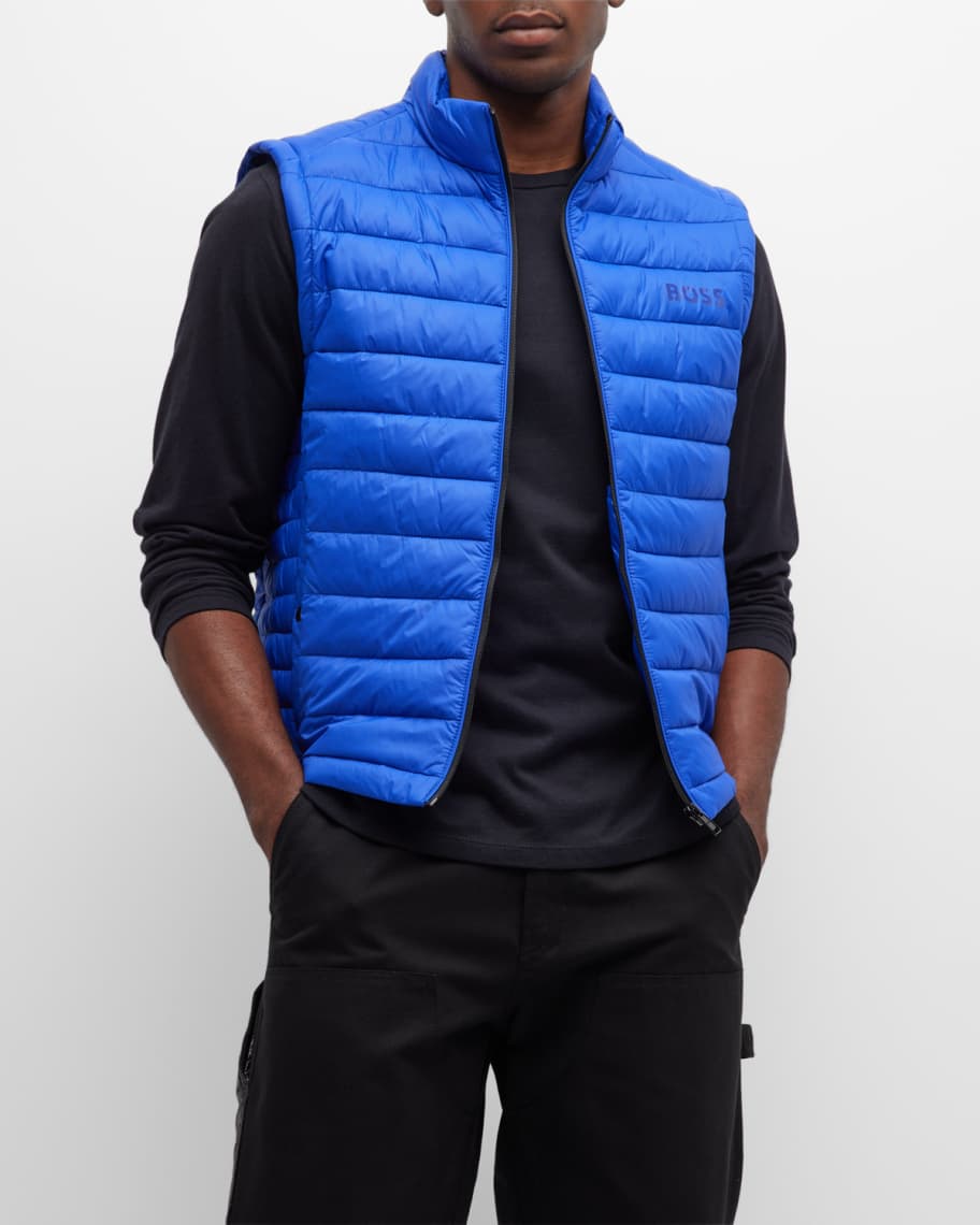 BOSS Men's Full-Zip Quilted Vest | Neiman Marcus