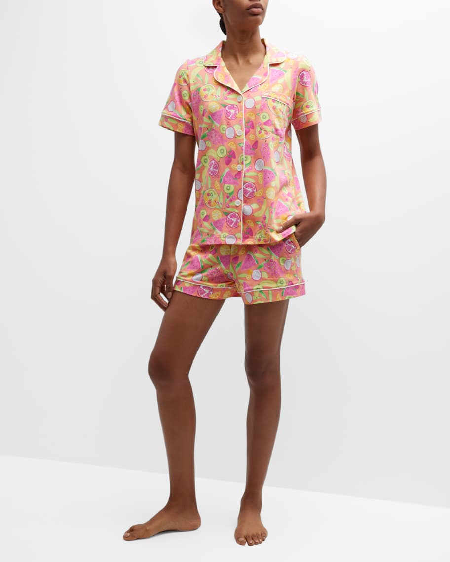 BedHead Pajamas Fruit-Print Shorty Pajama Set | Neiman Marcus