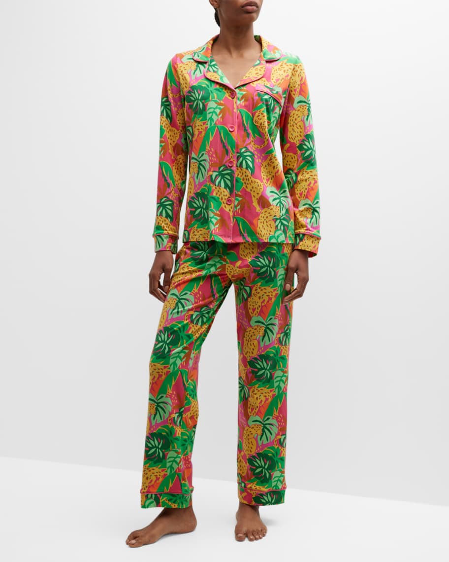 BedHead Pajamas Botanical-Print Cotton Pajama Set | Neiman Marcus