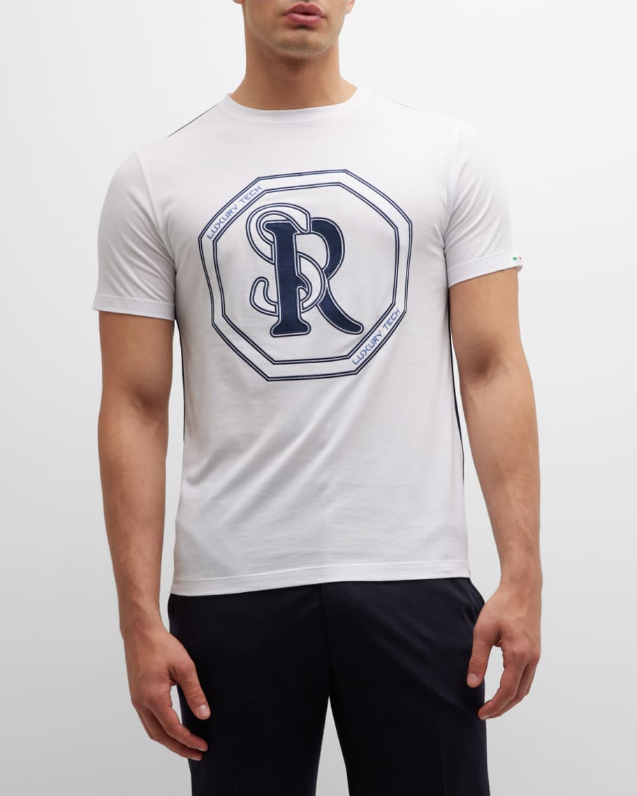 Stefano Ricci Men's Embroidered Logo T-Shirt | Neiman Marcus