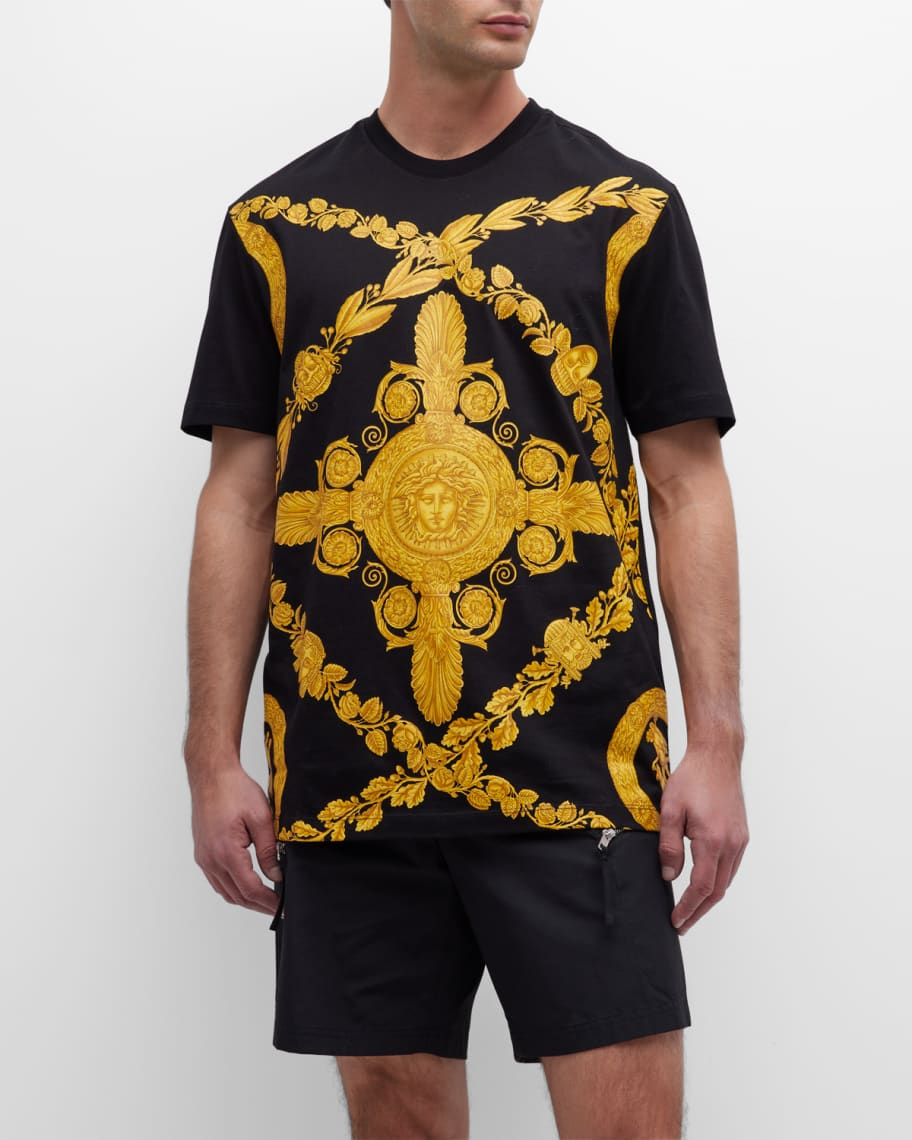 Versace Men's Heritage-Print T-Shirt | Neiman Marcus