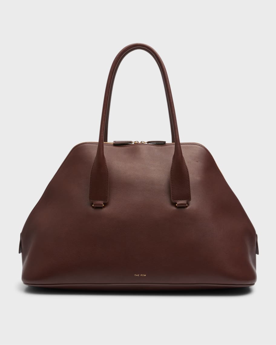 THE ROW Devon Medium Top-Handle Bag in Saddle Leather | Neiman Marcus