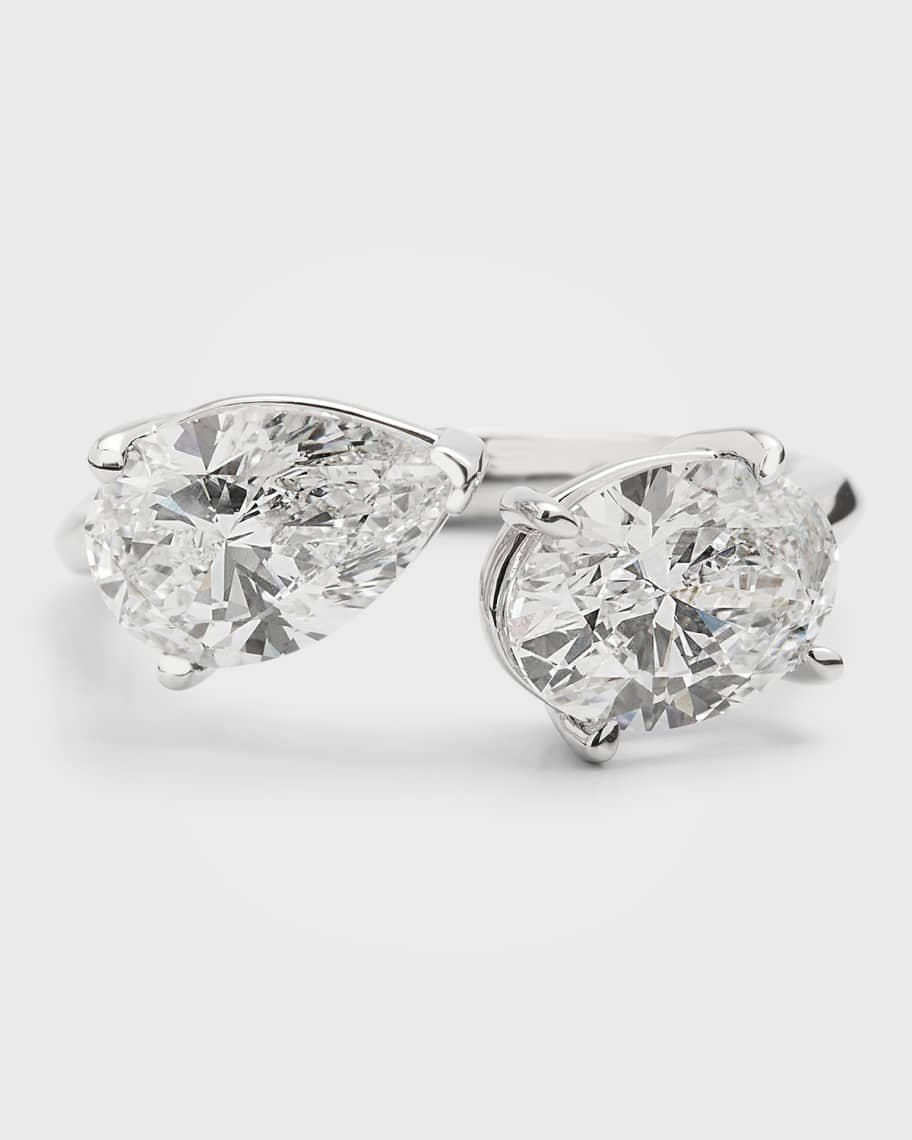 Neiman Marcus Lab Grown Diamonds Lab Grown Diamond 18K White Gold Pear ...