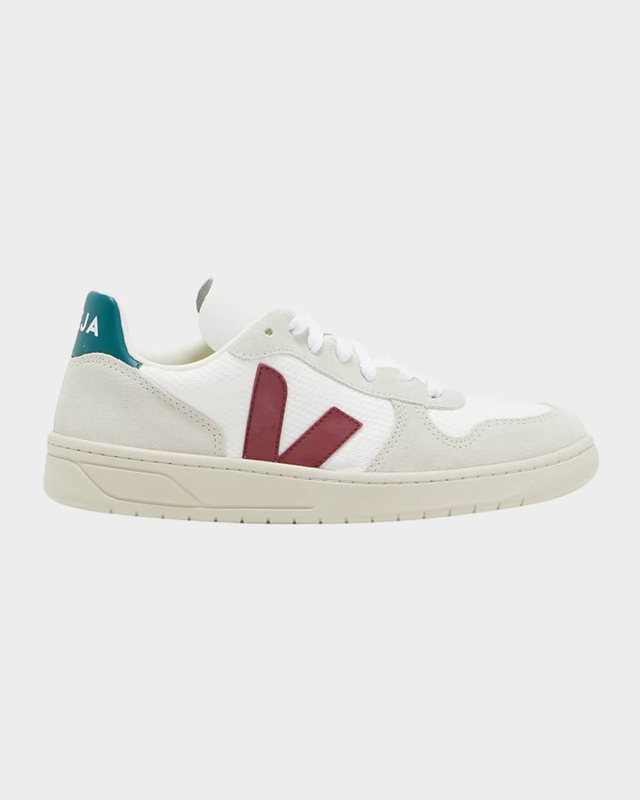 VEJA V 10 Logo Suede Low-Top Sneakers | Neiman Marcus