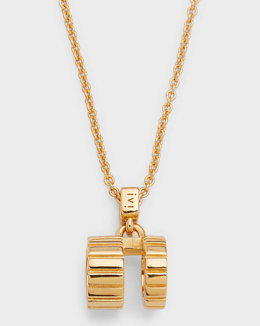 IVI 18K Yellow Gold Vermeil Slot Long Charm Necklace | Neiman Marcus