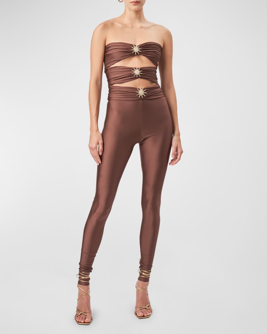 brown catsuit