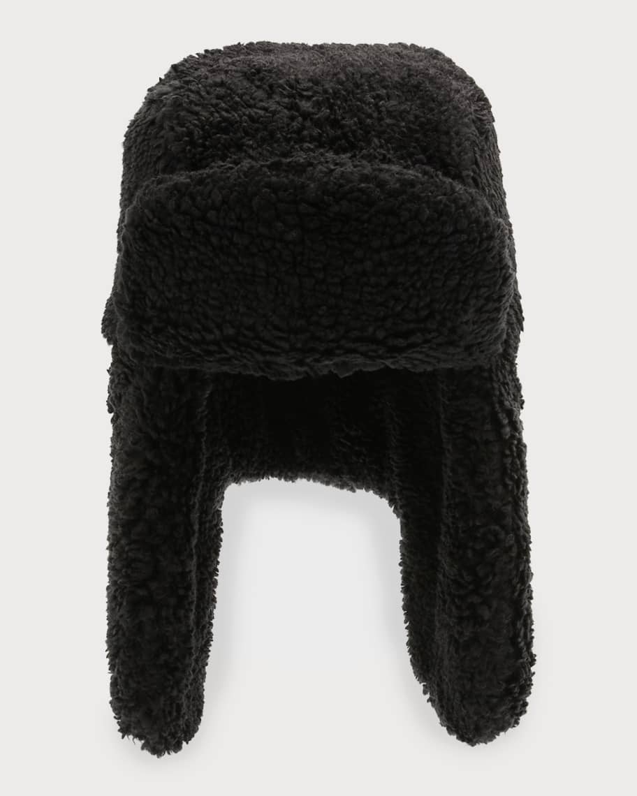 UGG Logo Sherpa Puff Trapper Hat | Neiman Marcus