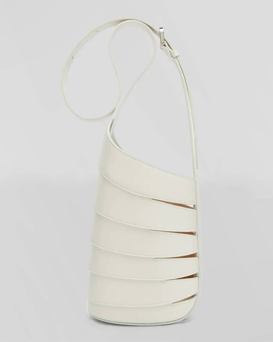 ALAIA Babel Small Cutout Leather Hobo Bag | Neiman Marcus