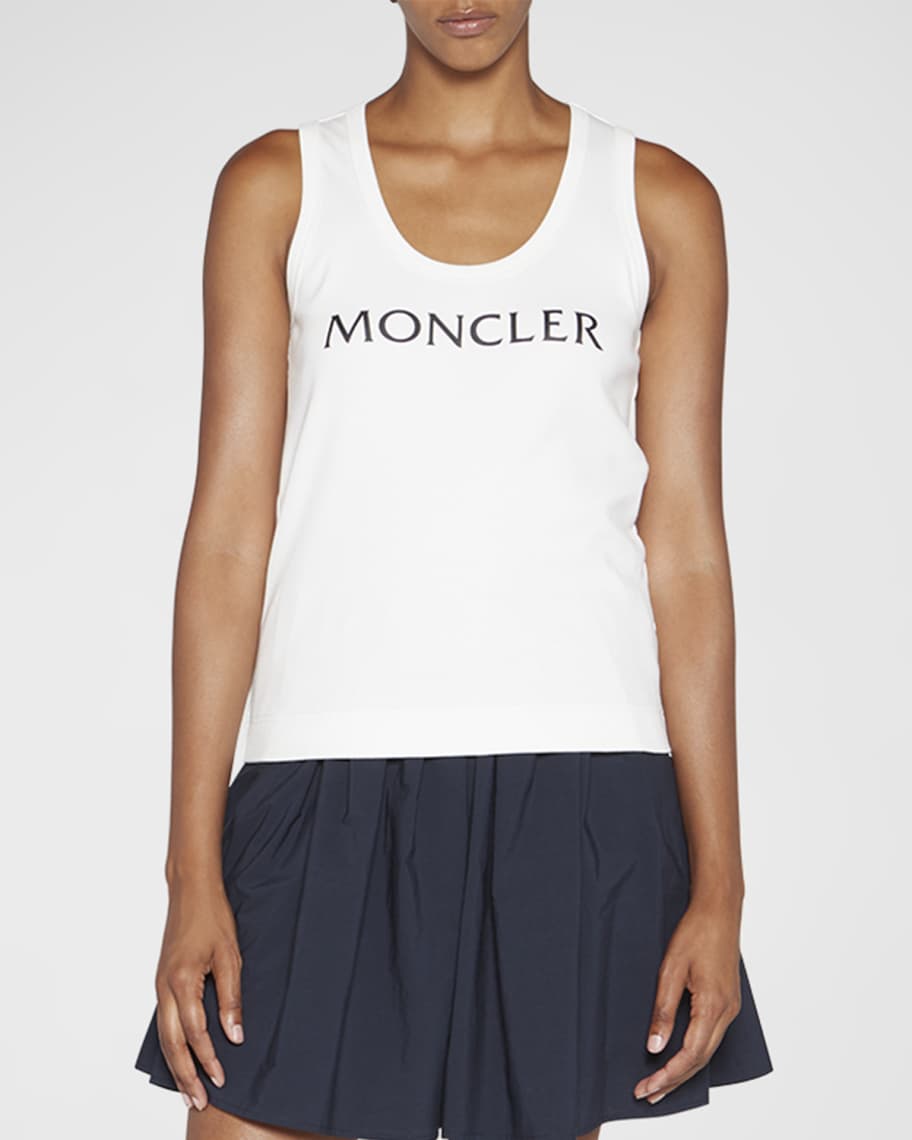 Moncler Logo Jersey Top | Neiman Marcus