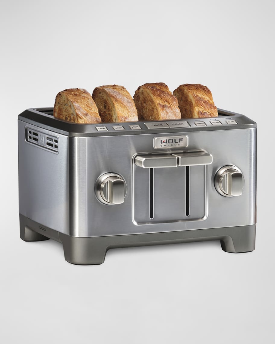 Wolf Gourmet Four-Slice Toaster with Stainless Steel Knob | Neiman Marcus