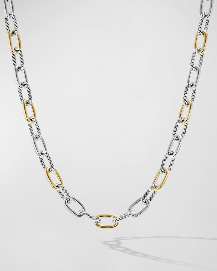 David Yurman DY Madison Chain Necklace in Silver with 18K Gold, 8.5mm ...