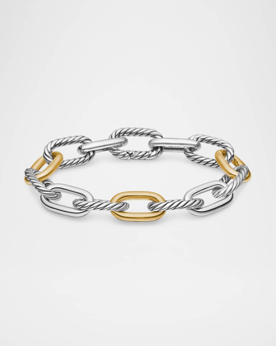 David Yurman DY Madison Chain Bracelet in Silver with 18K Gold, 11mm ...