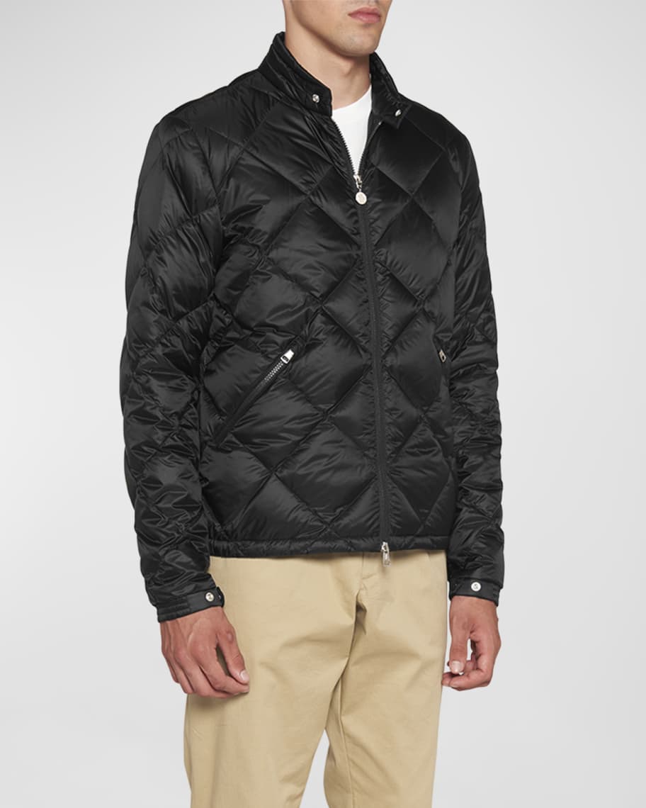 Moncler Men's Altais Diamond-Quilted Nylon Jacket | Neiman Marcus
