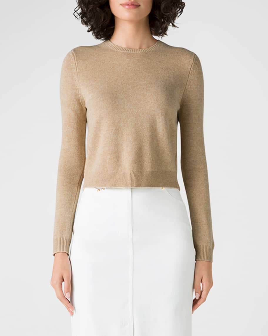 St. John Cashmere Jersey Knit Sweater | Neiman Marcus