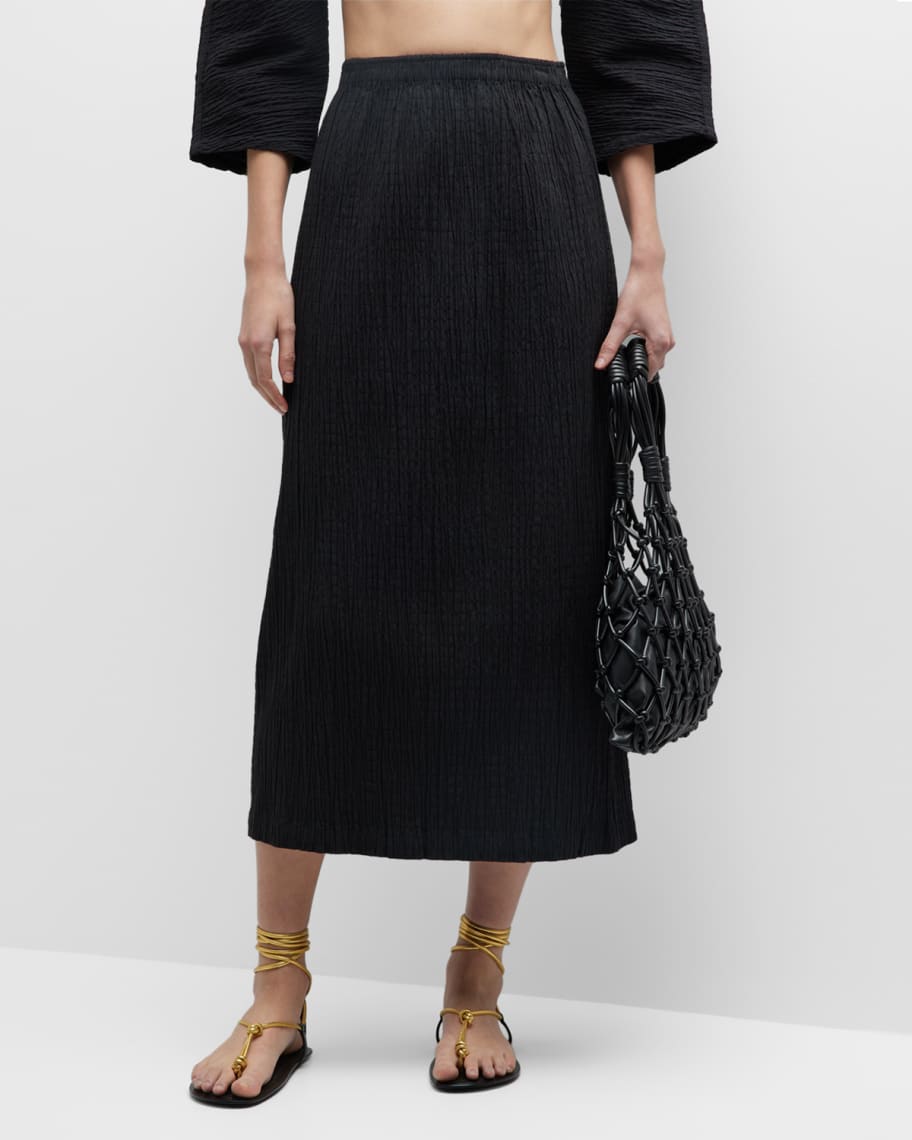 Mara Hoffman Denise Textured Midi Skirt | Neiman Marcus