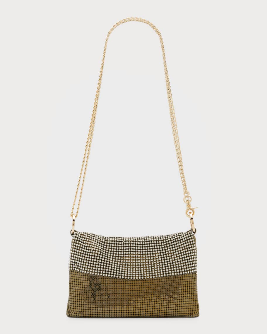 Whiting & Davis Saint Flap Crystal Crossbody Bag | Neiman Marcus