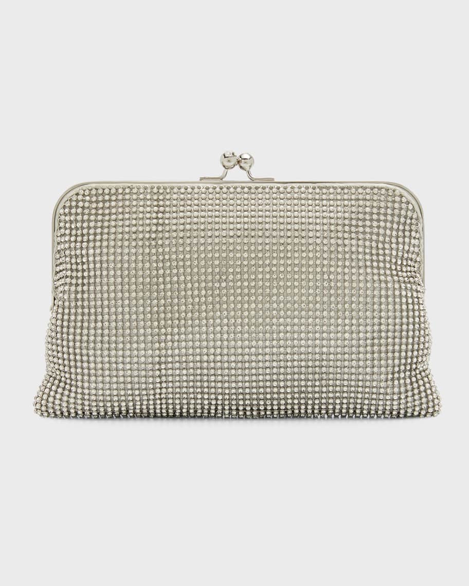 Whiting & Davis Dimple Crystal Mesh Clutch Bag | Neiman Marcus